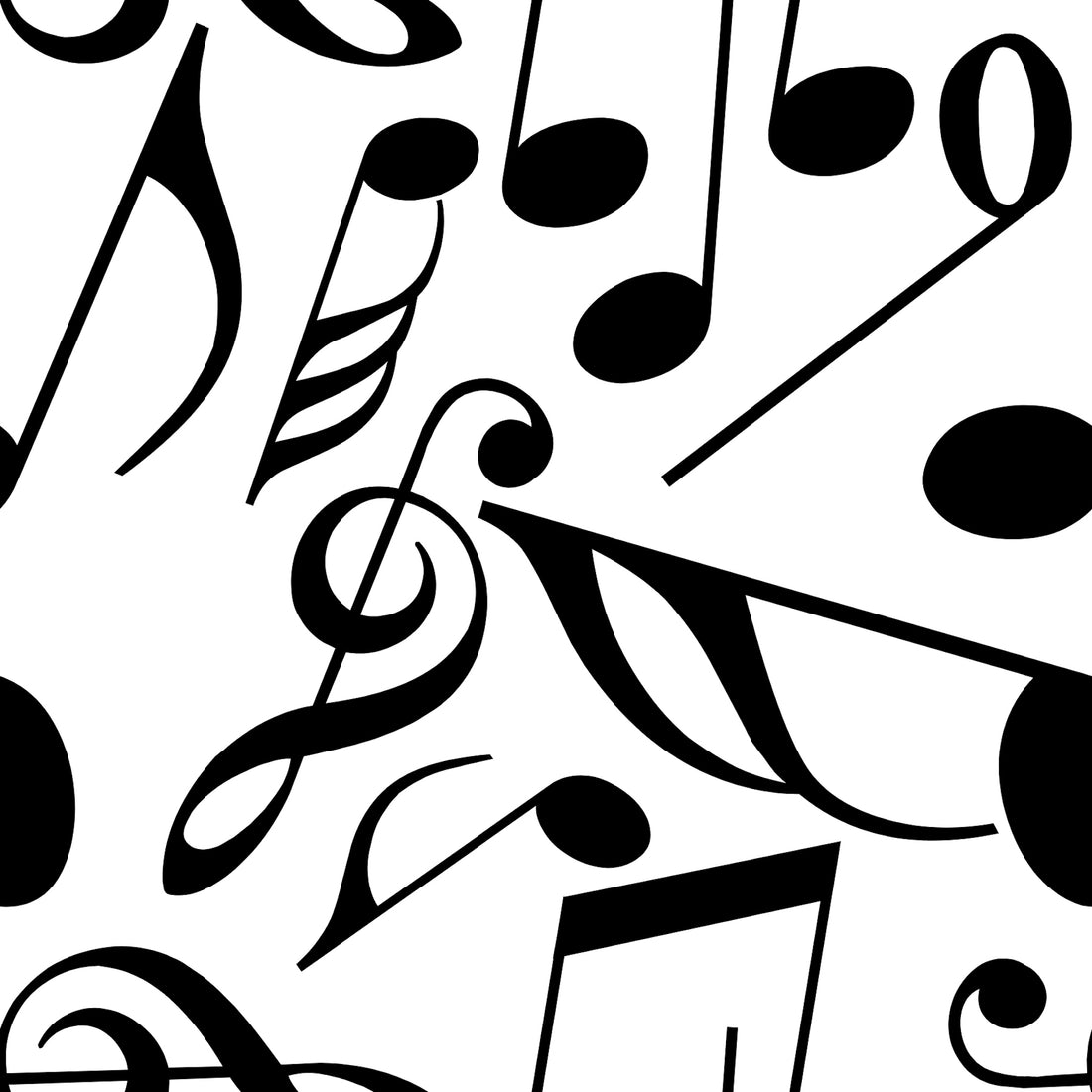 Art Tiles by Waterjet Works: Music Notes (B&W) – Waterjet Works Store